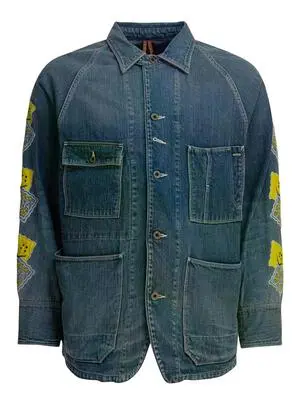 Kapital Embroidered Patch-pocket Denim Jacket - Blue