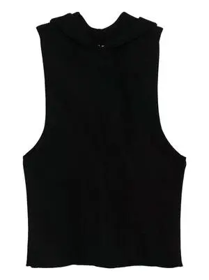 Rick Owens Hooded Tank Top - Black