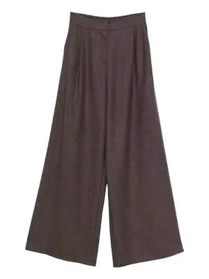Dusan Elasticated Wool Trousers - Brown
