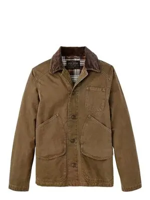 Filson Cotton Jacket With Corduroy-collar - Brown