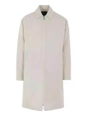 Herno Pointed-collar Zip Coat - Neutrals
