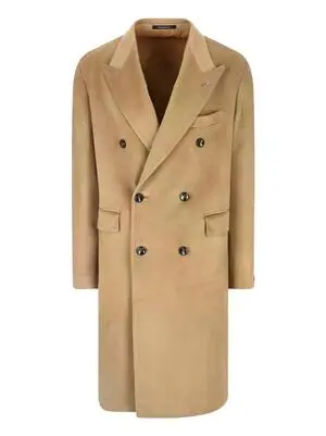 Tagliatore Double-breasted Virgin Wool Coat - Neutrals
