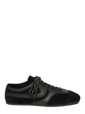 Dries Van Noten Suede Leather Sneakers - Black