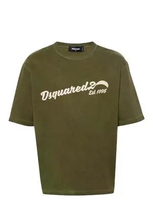 Dsquared2 Logo-embroidered T-shirt - Green