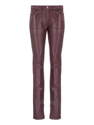 LANEUS Metallic-effect Trousers - Red