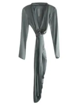 Rick Owens Charmeuse Wrap Dress - Washed Indigo