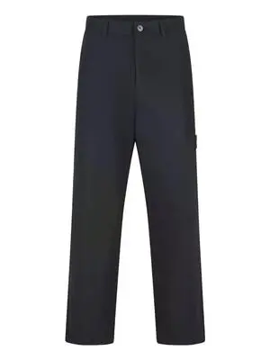 Stone Island Patch-pocket Cotton Trousers - Blue