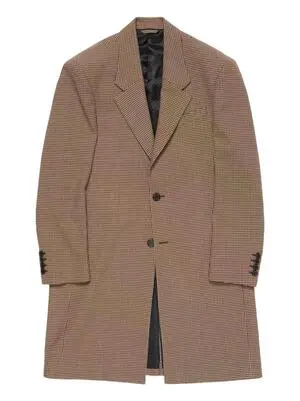 Acne Studios Houndstooth Wool Coat - Brown