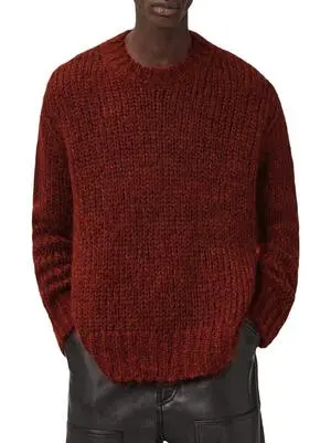 ALLSAINTS Myles Mohair And Merino Wool Sweater - Rust Red