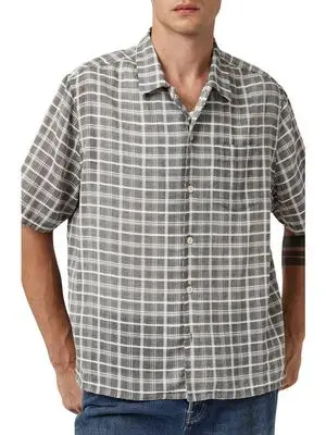 ALLSAINTS Sandy Cotton Button-up Shirt - Ebony Grey