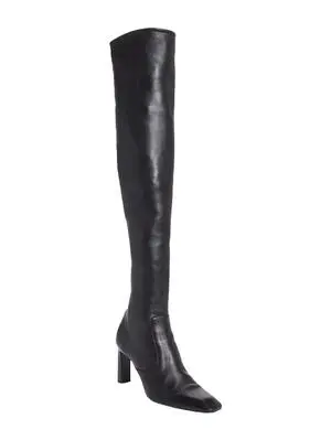 TOTEME Over-the-knee Stretch Leather Boots - Black