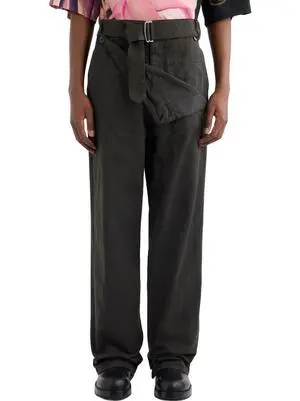 Dries Van Noten Pennine Belted Jeans - Dark Grey
