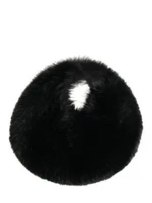 Naked Wardrobe Mini Faux Fur Handheld Bag - Black