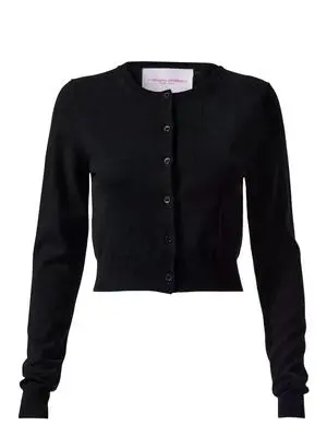 Carolina Herrera Button-front Cropped Cardigan - Black