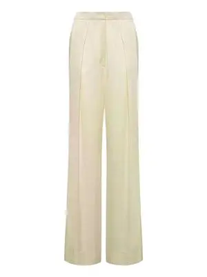 Adam Lippes Silas Silk Charmeuse Trousers - Neutrals