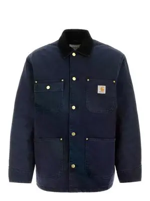 Carhartt Work In Progress Diamond-quilted Chore Coat - Blue