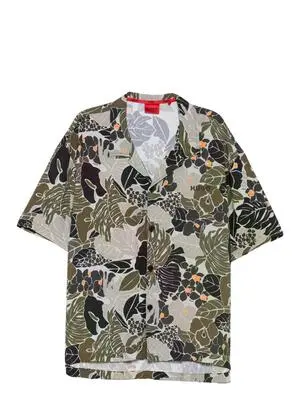 Hugo Floral-printed Shirt - Green