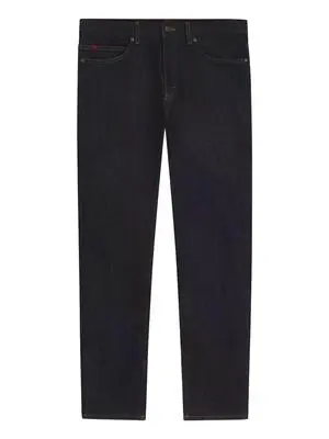 HUGO Leather-Patch Straight Leg Jeans