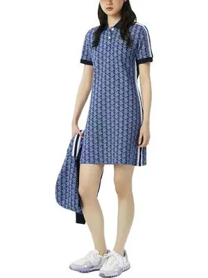 Lacoste Patterned Mini Dress - Blue