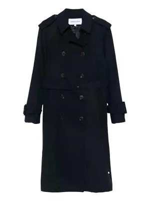 Veronica Beard Conneley Belted Trench Coat - Blue