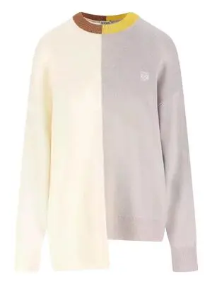 Loewe Colour-block Asymmetric Sweater - Grey
