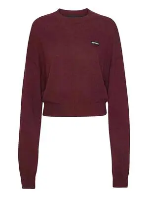 ROTATE BY BIRGER CHRISTENSEN Crew-neck Merino-cashmere Blend Sweater - Red