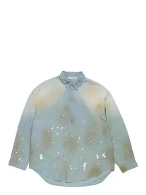 Acne Studios Paint-splatter Cotton Shirt - Blue