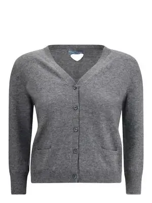 Prada V-neck Buttoned Cardigan - Grey