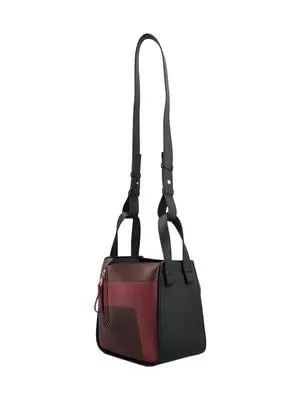 Loewe X Albers Hammock Panelled Leather Tote Bag - Black