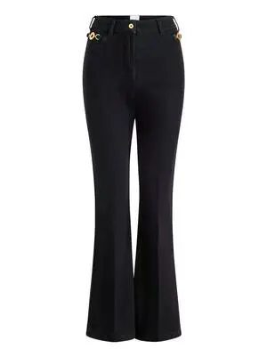 Patou Chain-detailed Trousers - Black