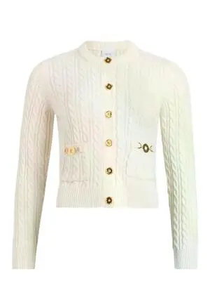 Patou Cable-knit Buttoned Cardigan - Neutrals