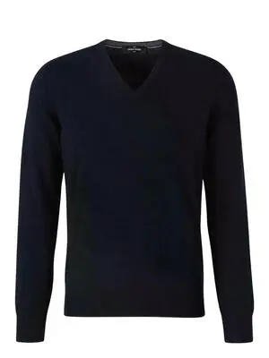 GRAN SASSO V-Neck Ribbed-Hem Sweater