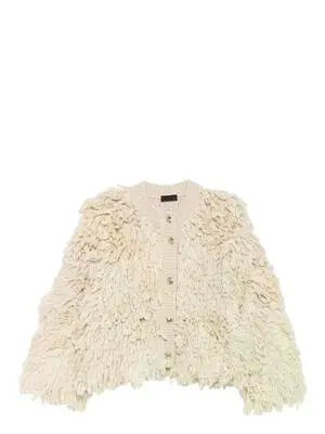 Liu Jo Fringed Jacket - Neutrals