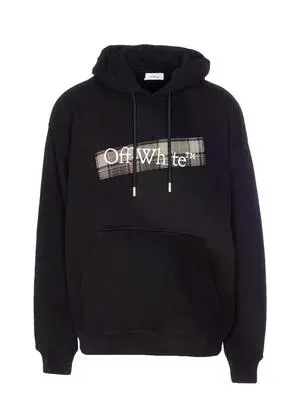 OFF-WHITE Plaid Panel Hoodie
