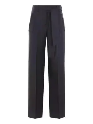 Incotex Belted Wide-leg Trousers - Black