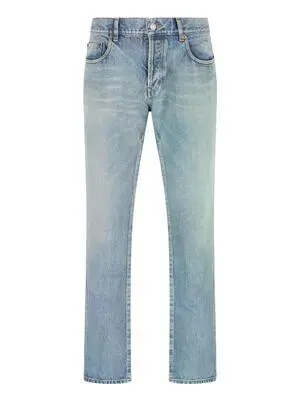 Saint Laurent Light-wash Denim Trousers - Blue