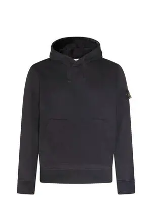 Stone Island Hooded Patch-pocket Sweater - Black
