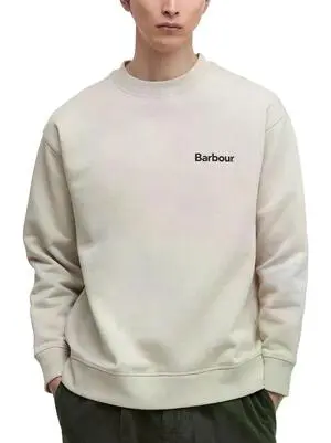 Barbour Logo-print Crew-neck Sweatshirt - Neutrals