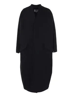 MAISON MARGIELA Long-sleeve Virgin Wool-blend Coat - Black