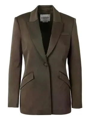 Roland Mouret Peak-lapel Blazer - Khaki