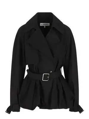 Loewe Belted Balloon-silhouette Jacket - Black