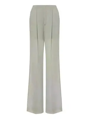 Alberta Ferretti Pleated-pocket Trousers - Grey