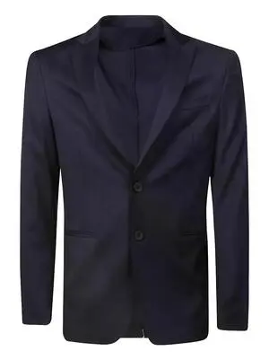 TONELLO Single-breasted Wool Blazer - Blue