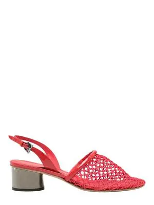FERRAGAMO Sling-back Heeled Pumps - Red