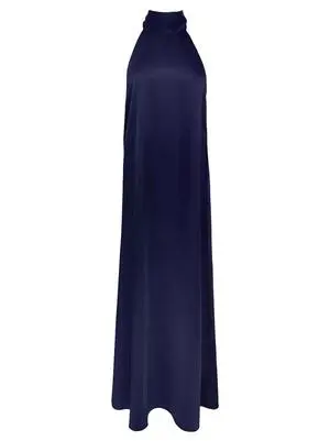 AZLEE Meera High-neck Midi Dress - Blue