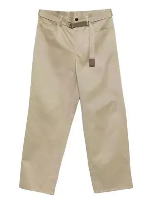 Sacai Belted Trousers - Neutrals