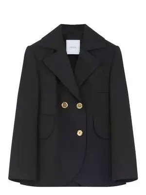 Patou Belted Double-breasted Blazer - Black