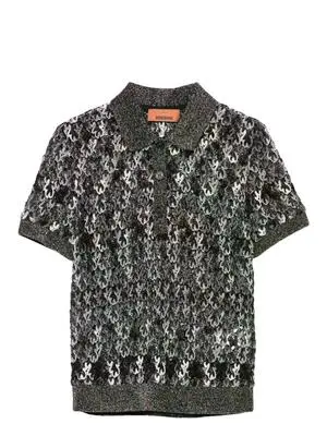 Missoni Knit Polo Top - Brown