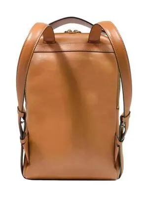LANCEL Origami Leather Zip-fastening Backpack - Brown