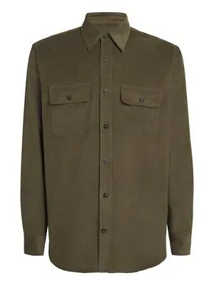 Purdey Cotton Corduroy Twin-pocket Shirt - Green